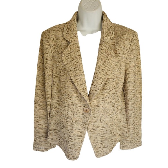 St. John | Jackets & Coats | St John Beige Knit Jacket 2 | Poshmark